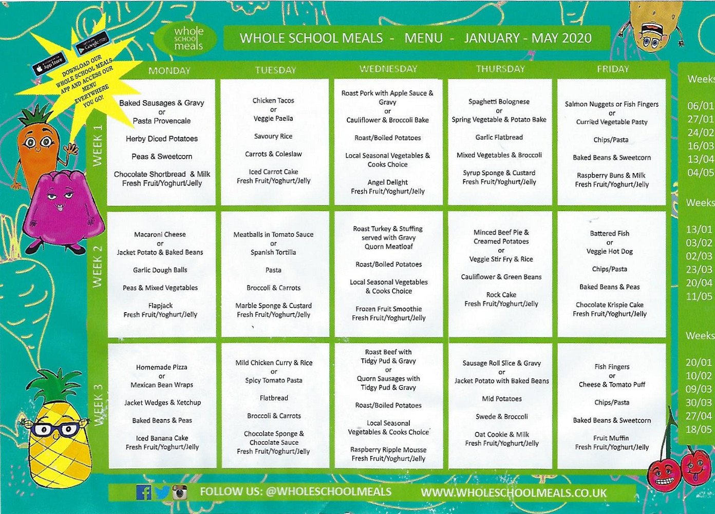 Menu - St Margaret's Nursery